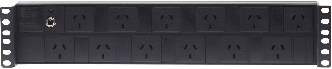 4Cabling 2RU 12 Way GPO Horizontal PDU Recessed Rack Mount (Drop Ship)