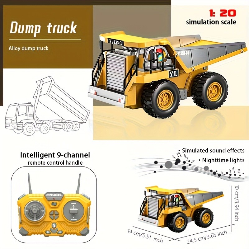 Boys' Remote-Controlled Excavator Toy – Big Build Fun. Real ...