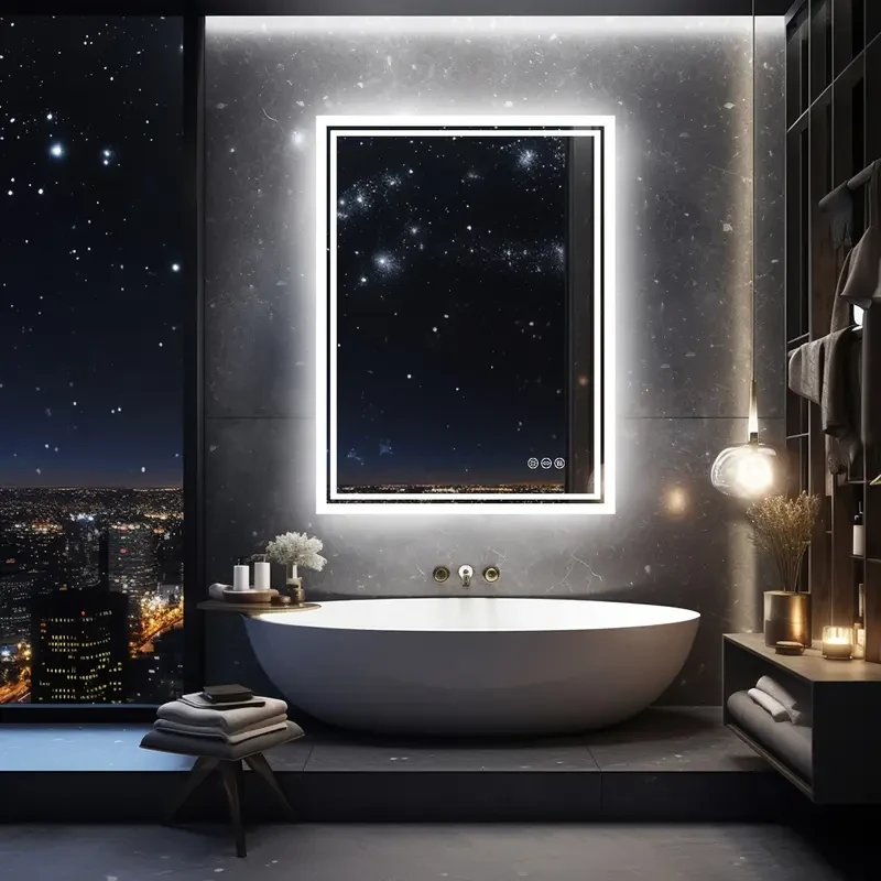 Wisfor Illuminated LED Bathroom Mirror: 600 X 800mm Dimmable Wall ...